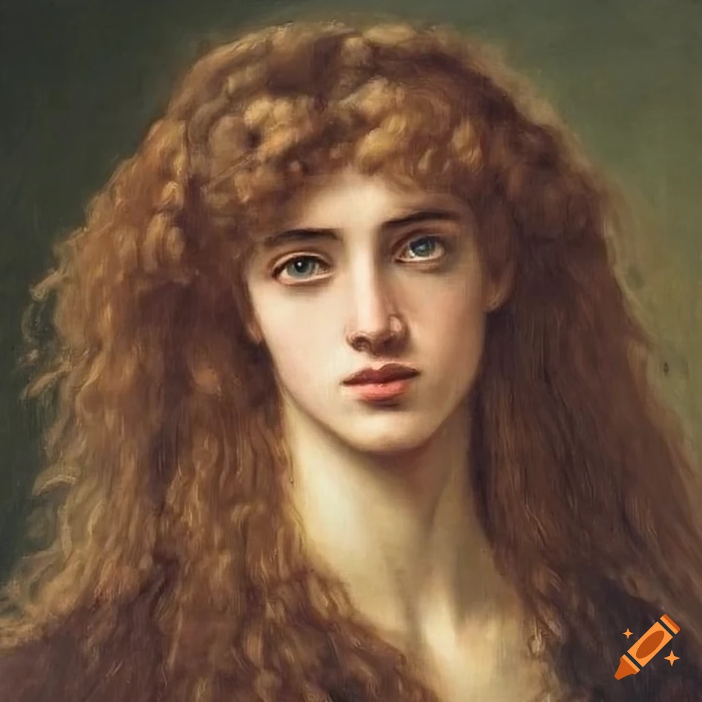 Portrait Of A Young Man With Long Hair In Pre Raphaelite Style On Craiyon