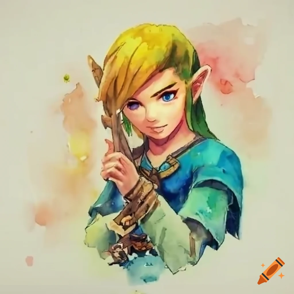 Cover art of a zelda game by konami on Craiyon