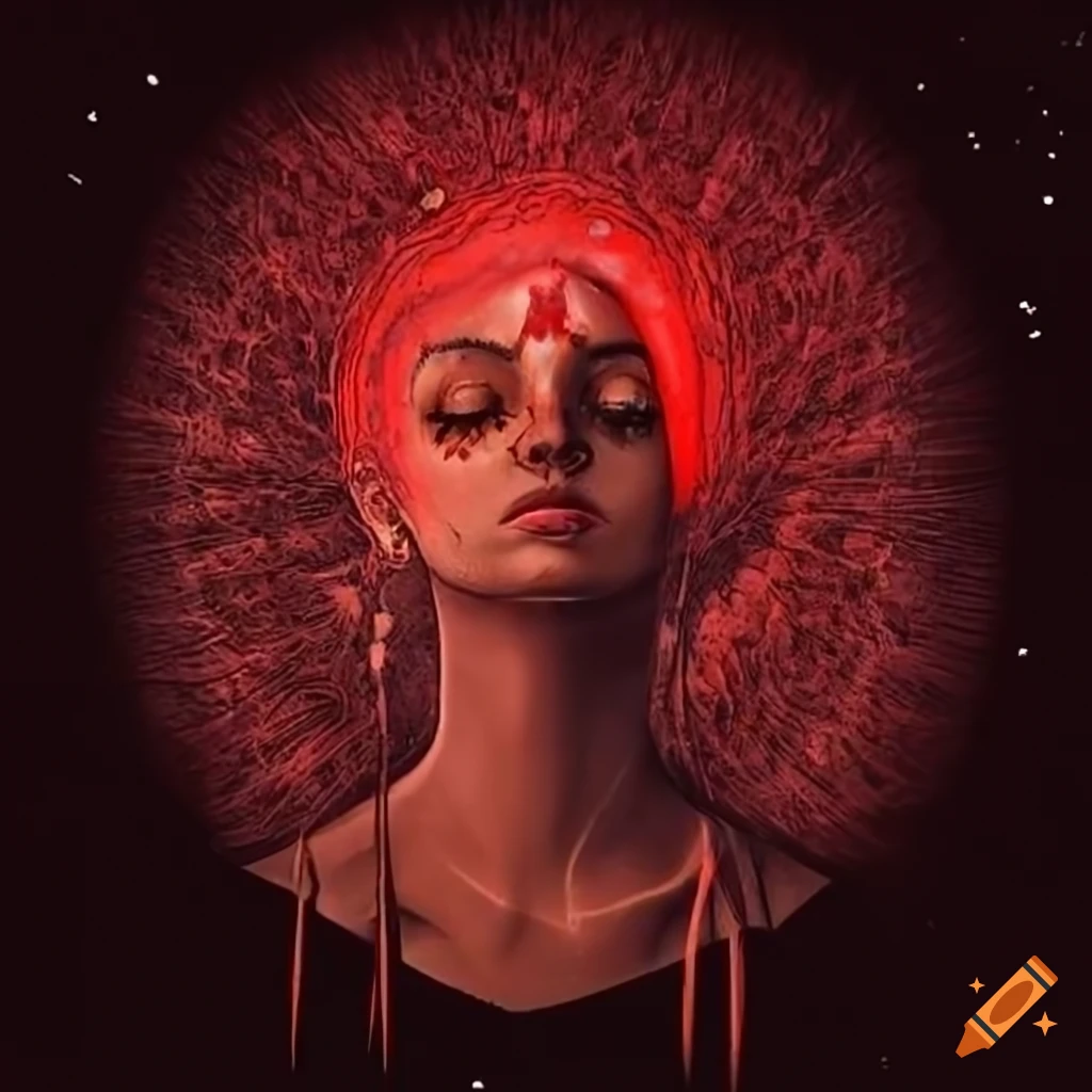 Artwork of a divine being with multiple hands and eyes on Craiyon