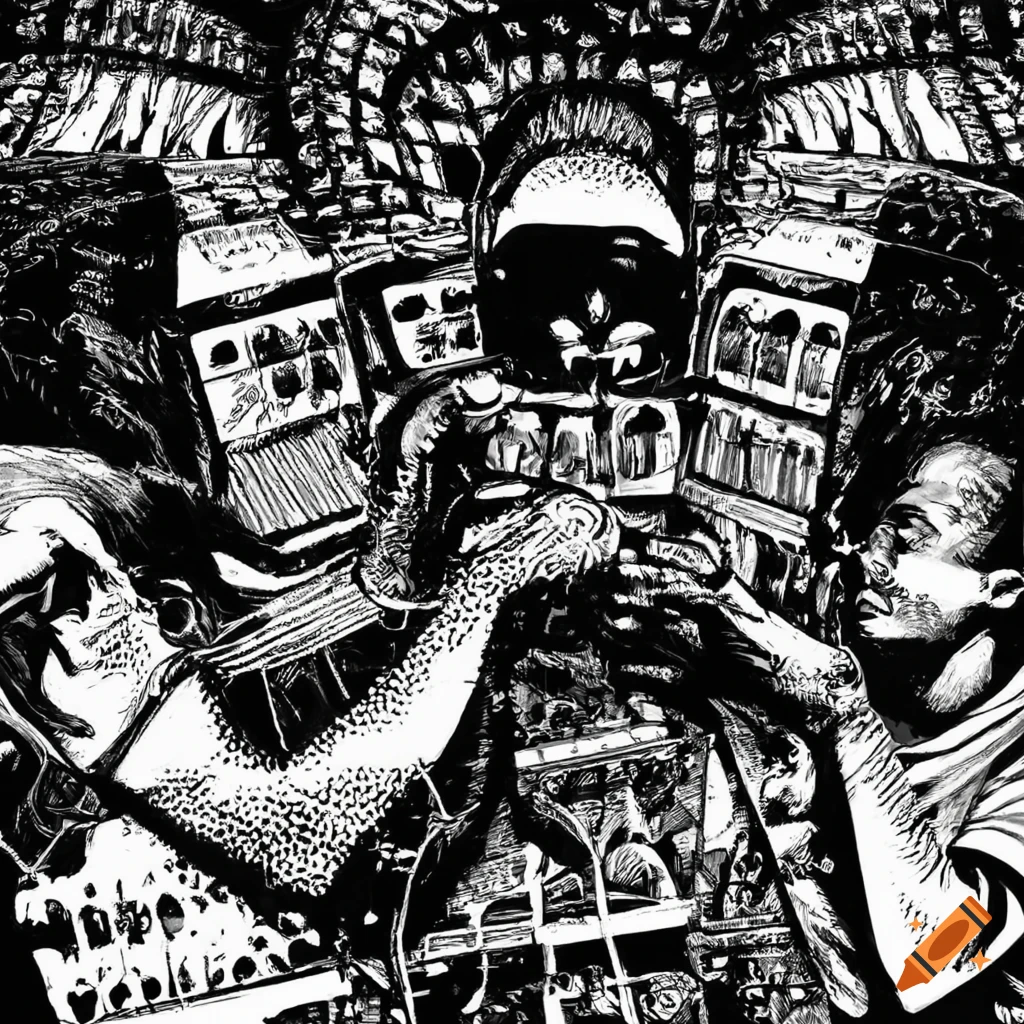 Vibrant artwork of a reggae sound system event