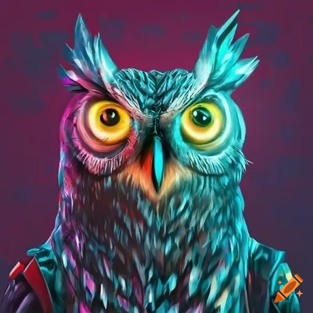 cyberpunk-owl-with-yellow-eyes-on-craiyon