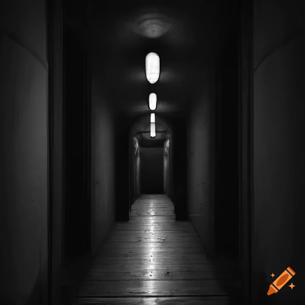 Surreal photo of a dark corridor