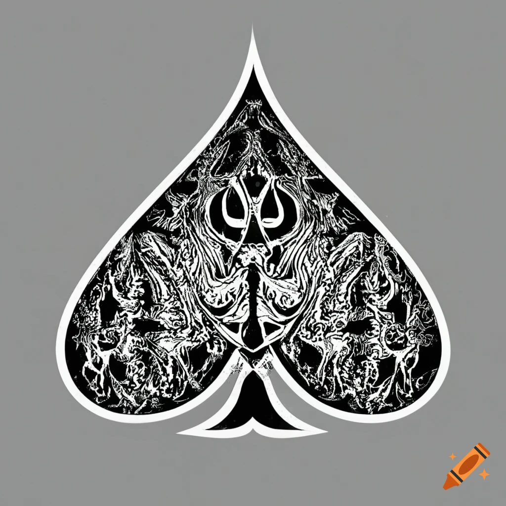 Satanic black spade logo on Craiyon