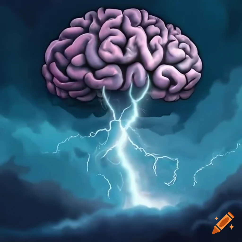 Conceptual art of a stormy brain on Craiyon