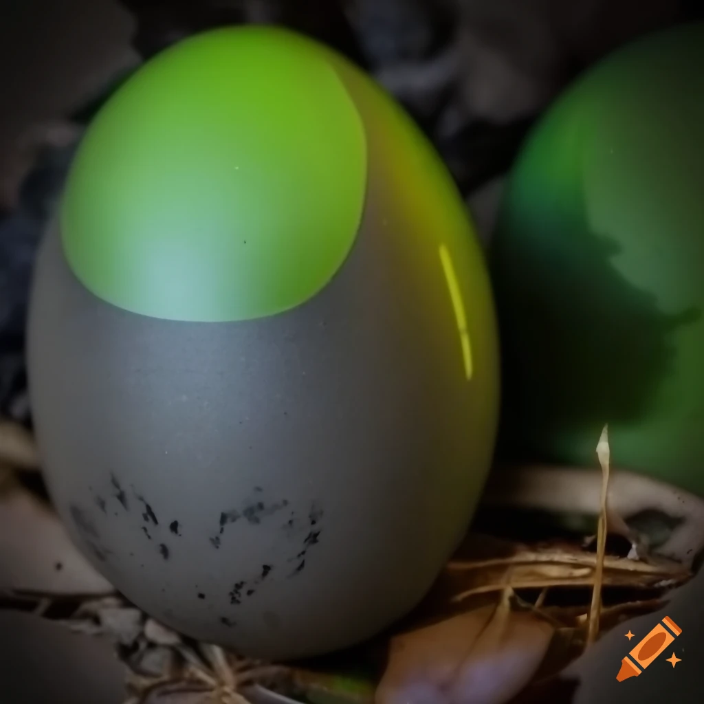 Image of a black alien egg and another alien sleeping on Craiyon