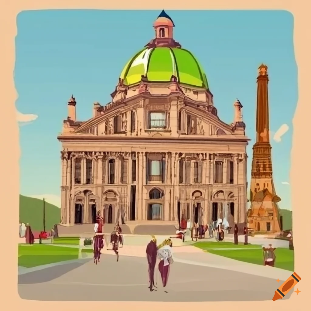 Artistic illustration of iconic european landmarks on Craiyon
