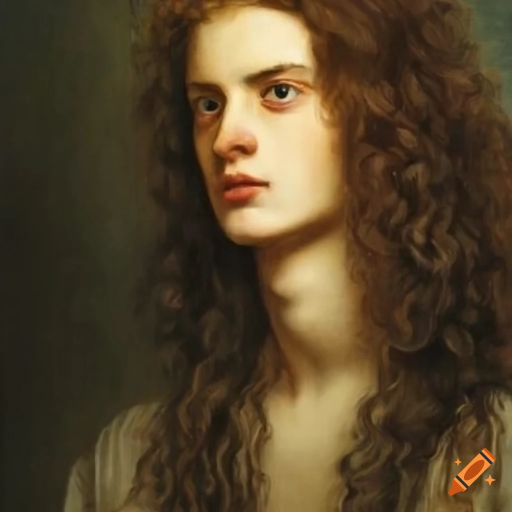 Portrait Of A Young Man With Long Hair In Pre Raphaelite Style On Craiyon