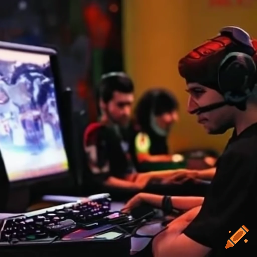 Image of iranian gamers competing in esports on Craiyon
