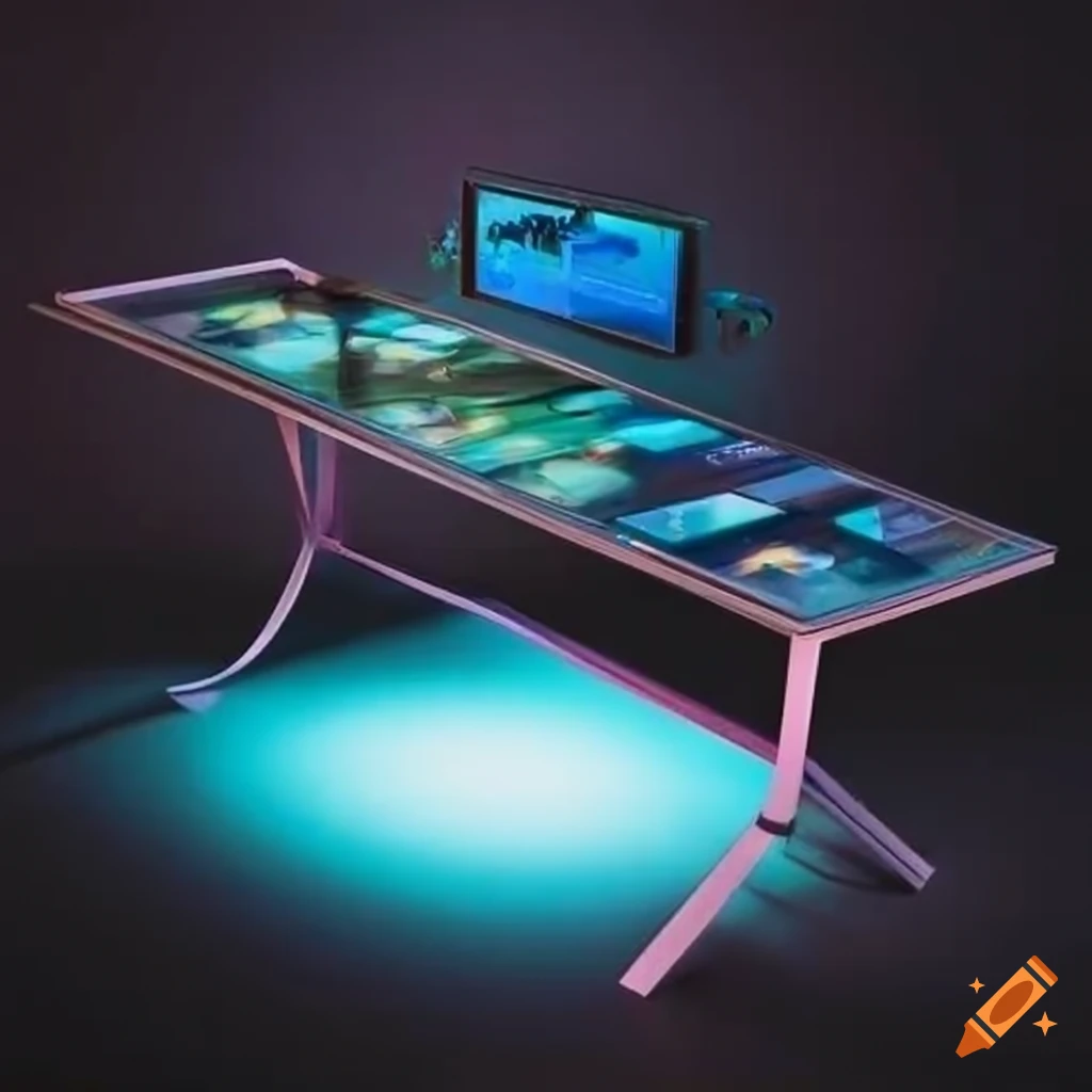 Interactive information display in a museum on Craiyon