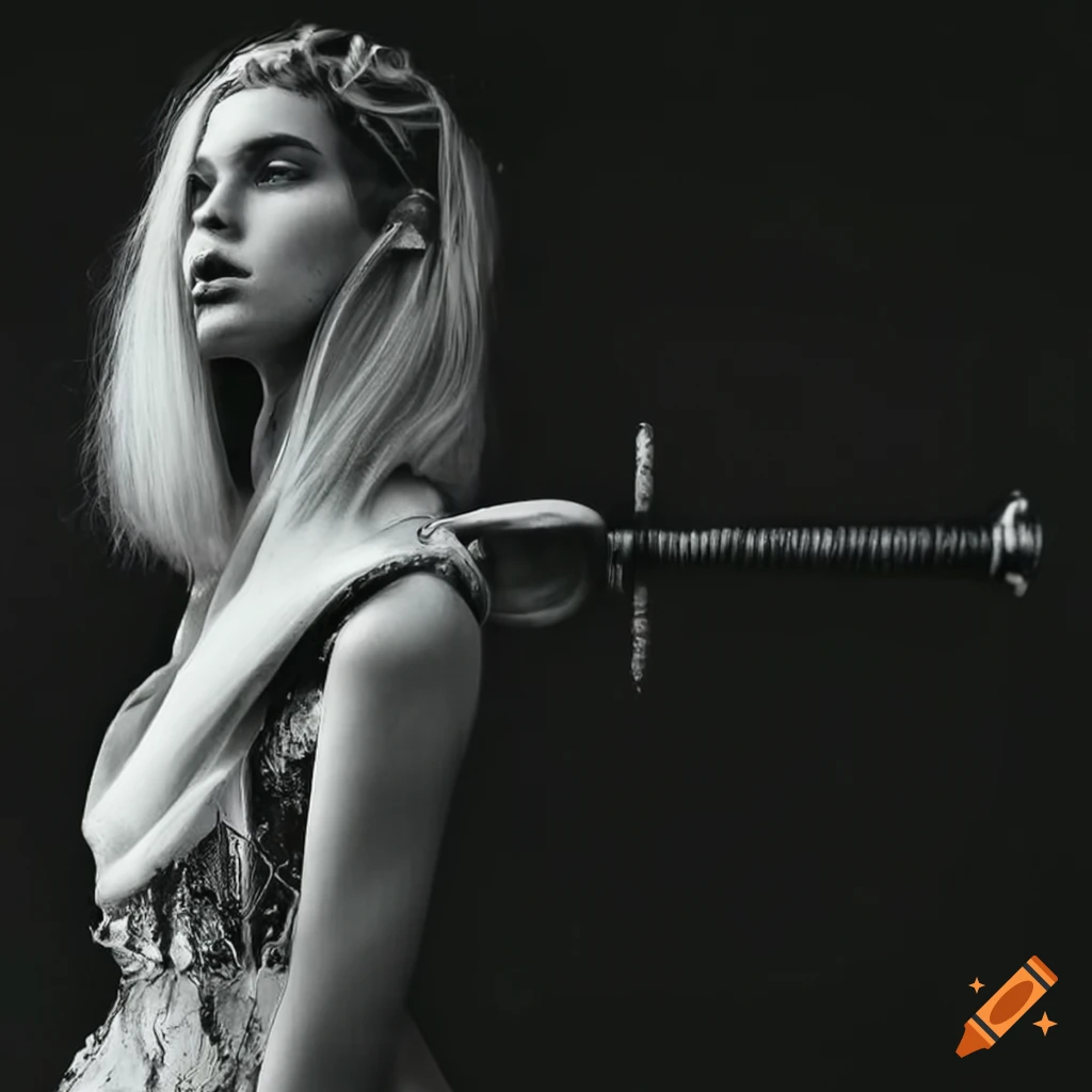 Unique repurposed sword made from iron rod fence on Craiyon