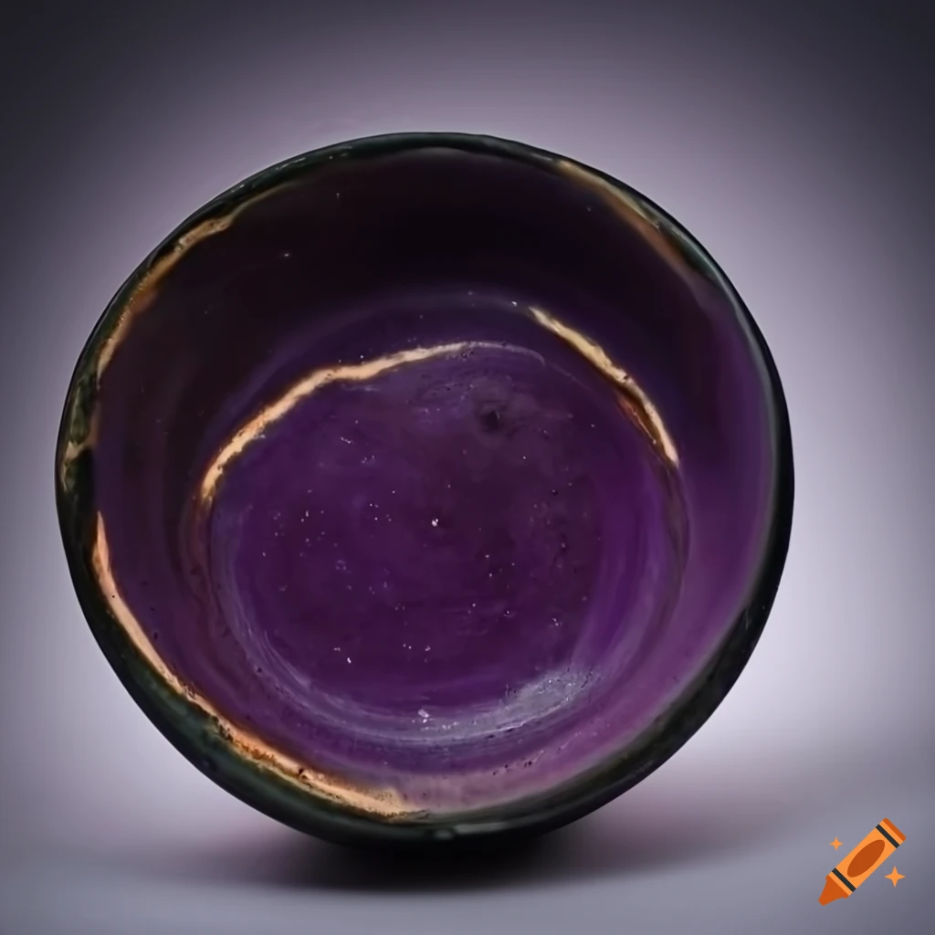 Ceramic pottery with unique glazes and abstract designs on Craiyon