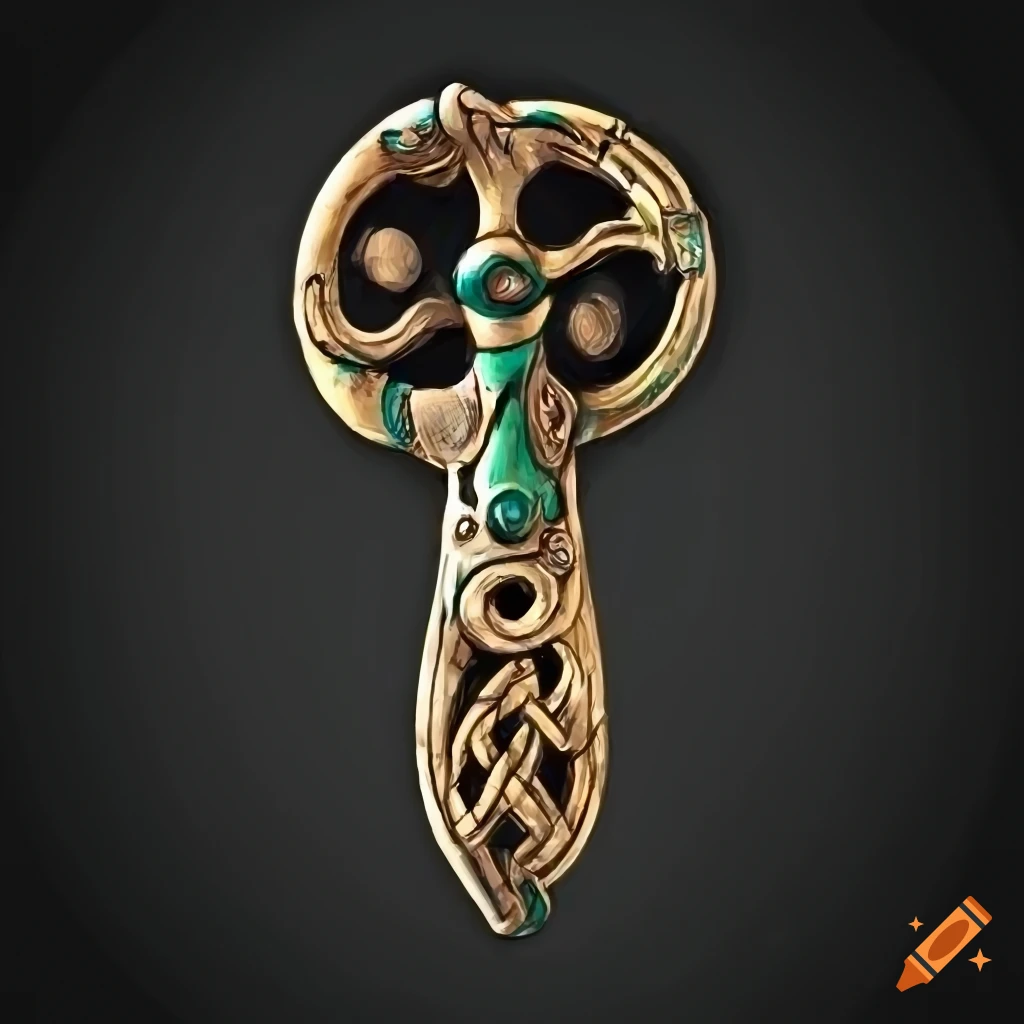 Celtic fibula drawing on Craiyon