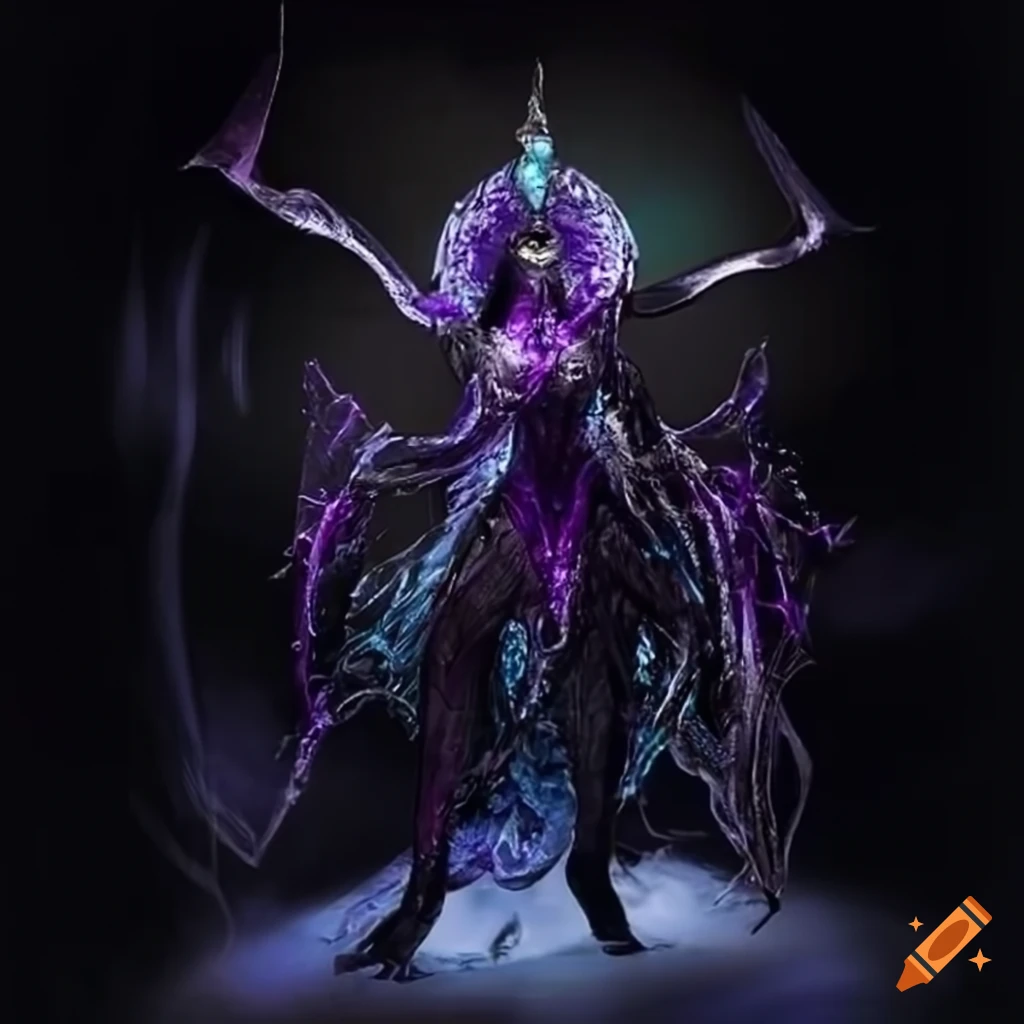 Image of a queen made of dark shard crystals on Craiyon