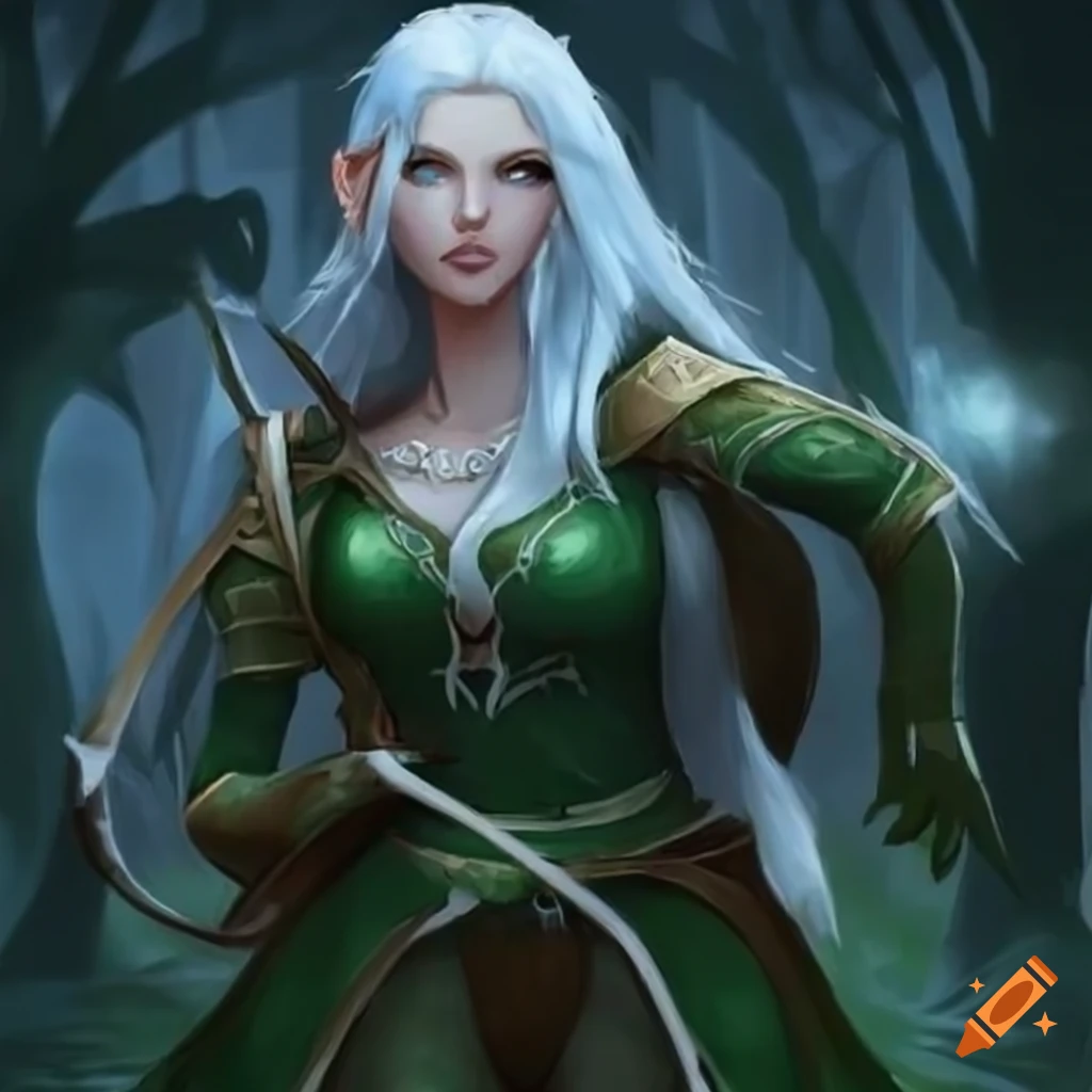 Elf warrior in a dungeons and dragons setting in 4k resolution on Craiyon