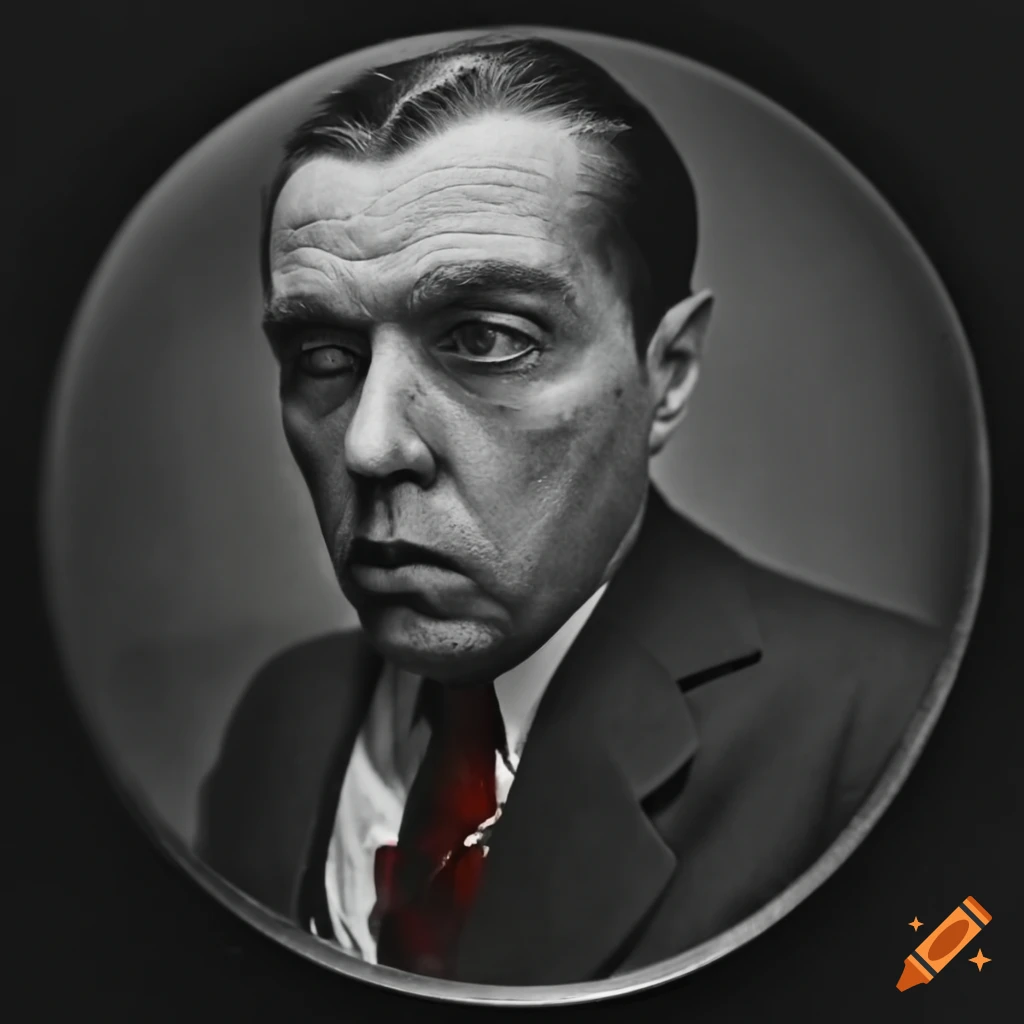 Realistic fisheye photo of a dangerous mobster from the 1940s on Craiyon