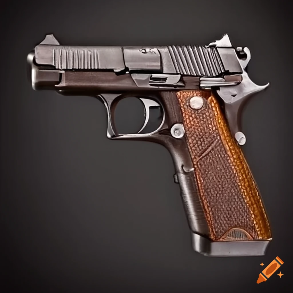 Dark brown compact pistol