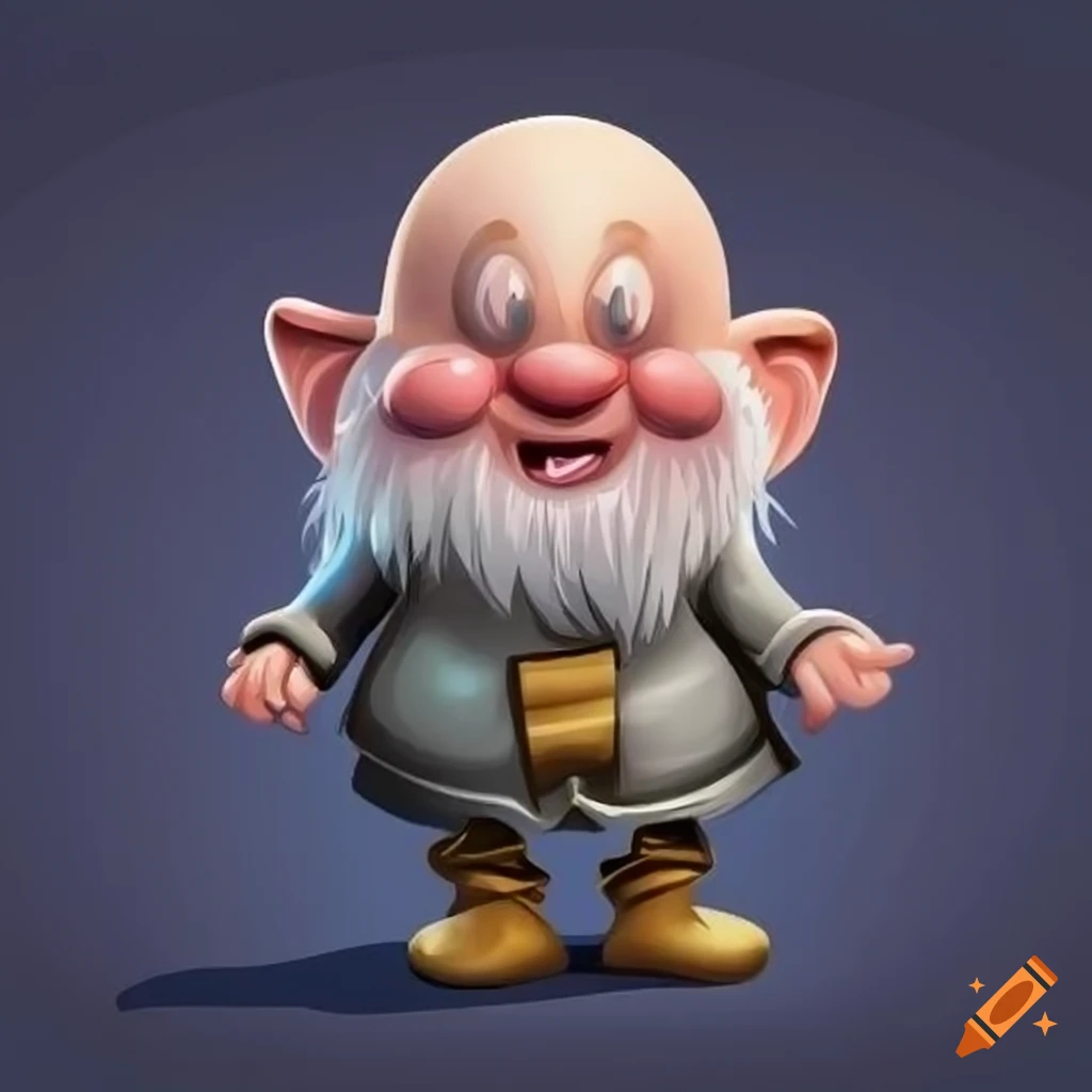 Cartoon dwarf in distress