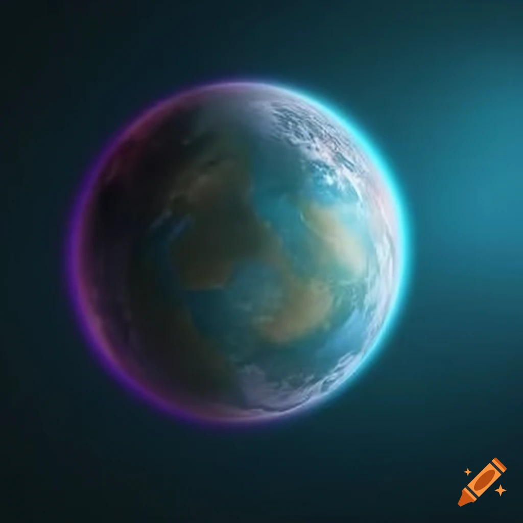 Image of an overgrown planet with a gas-like atmosphere