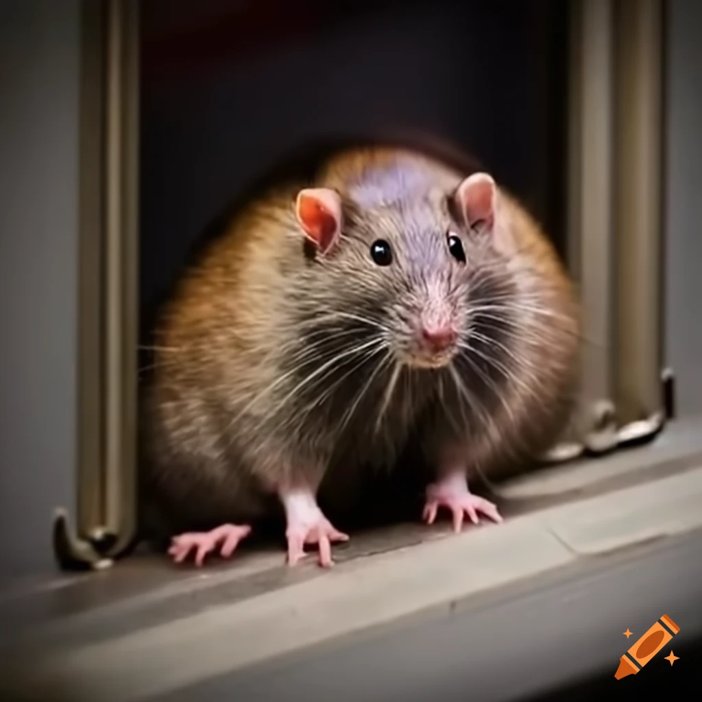 Determined mouse seeking shelter in cozy hole in stone wall on Craiyon