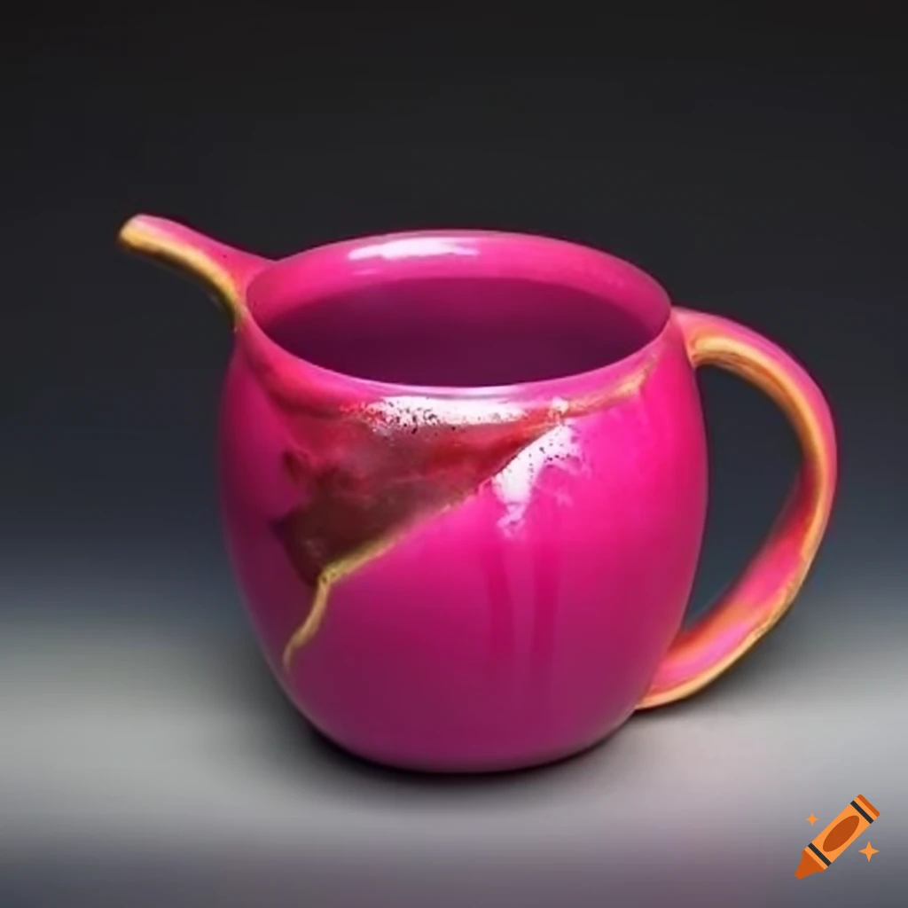 Abstract ceramic art with unique glazes and strong colors on Craiyon