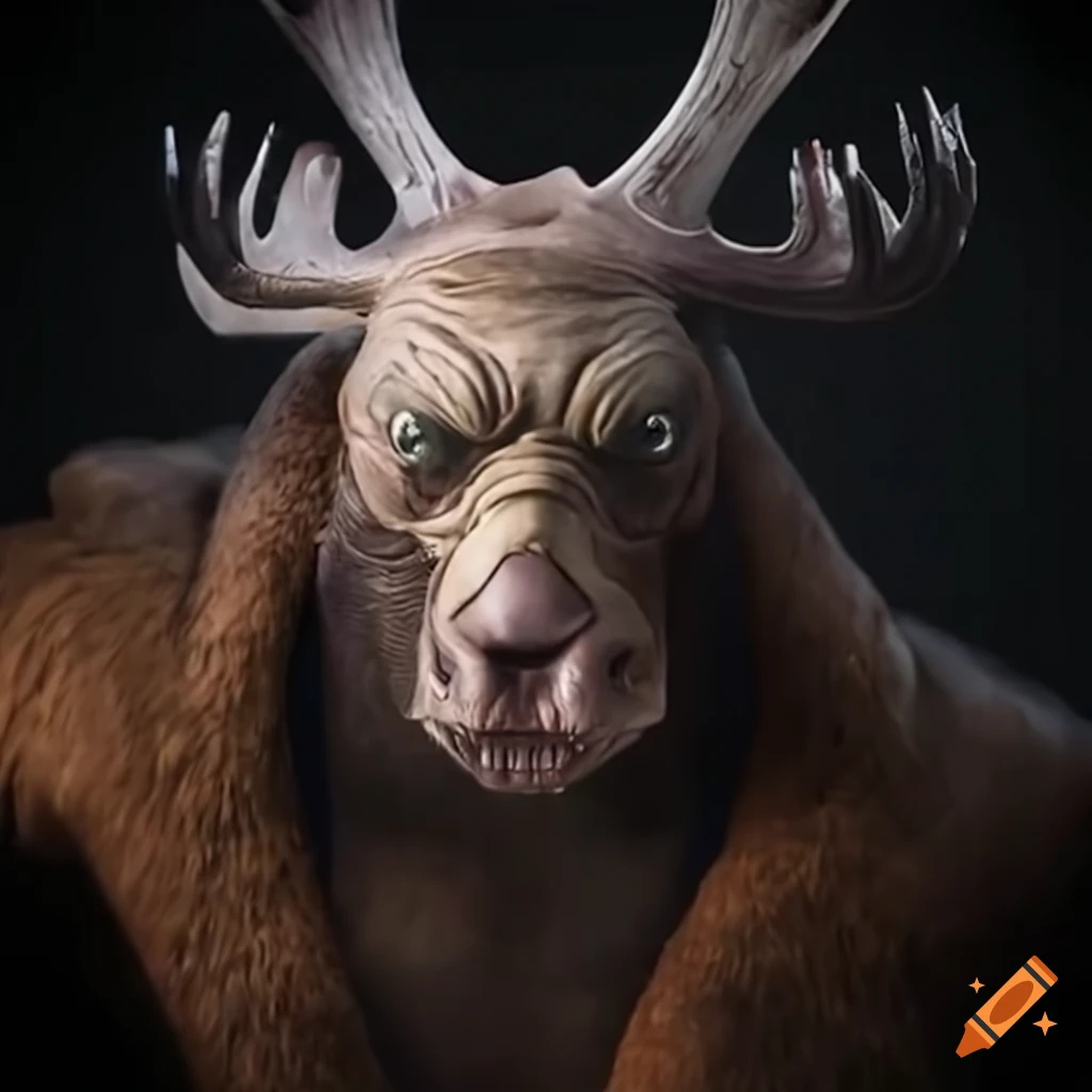 Unique Star Wars character resembling a moose on Craiyon