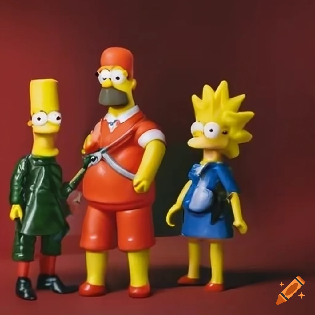 Simpsons characters as toy soldiers on Craiyon