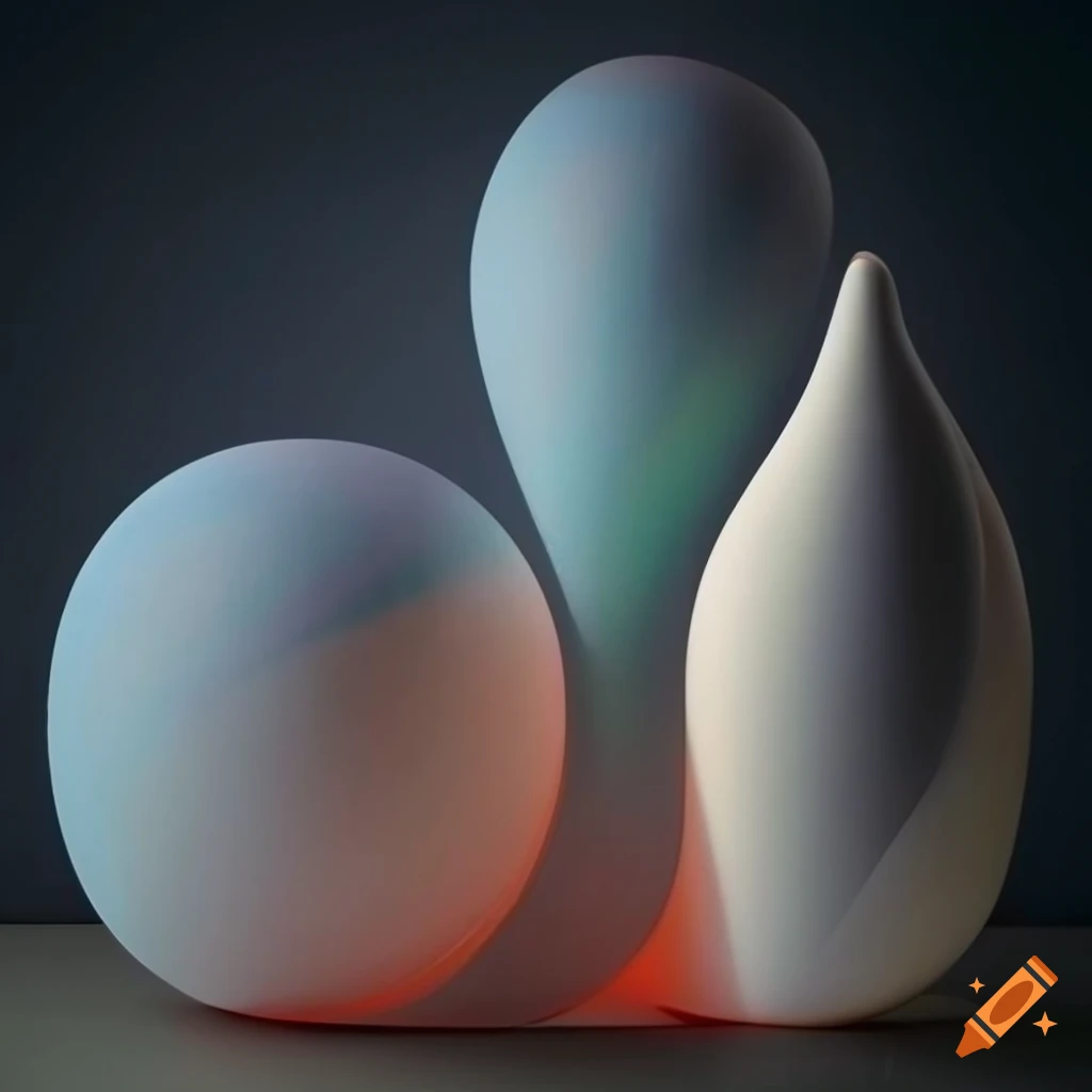 Colorful abstract 3d sculpture