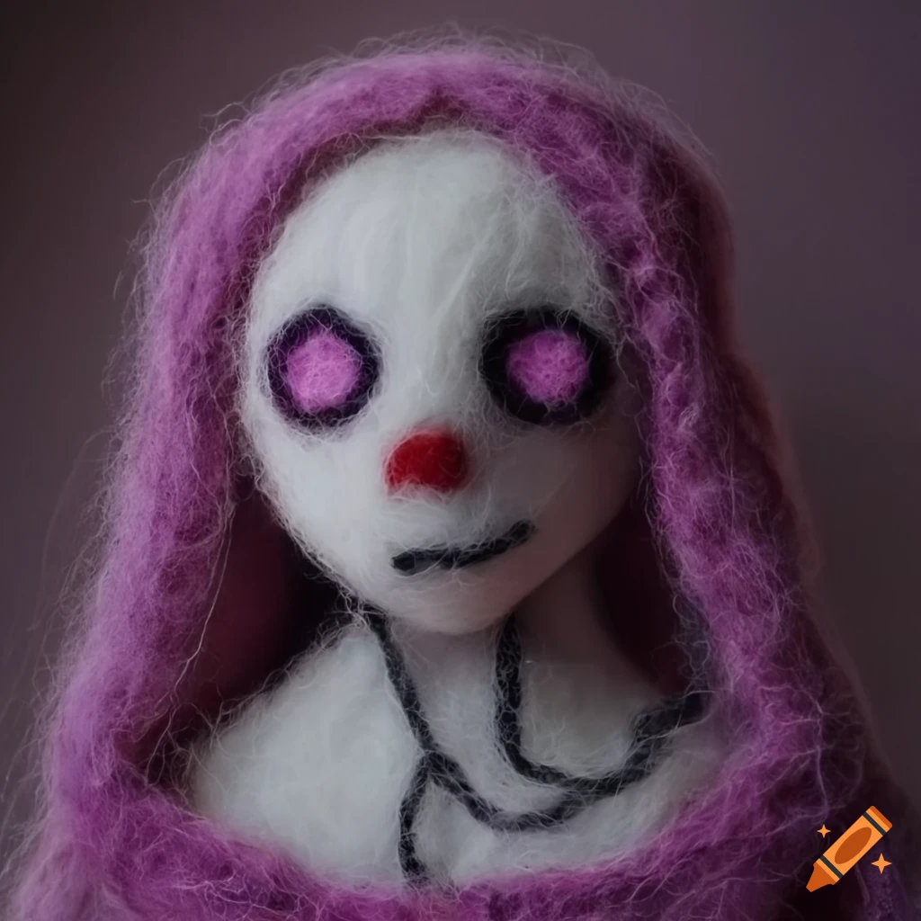 Felted wool ghouls and ghosts on Craiyon