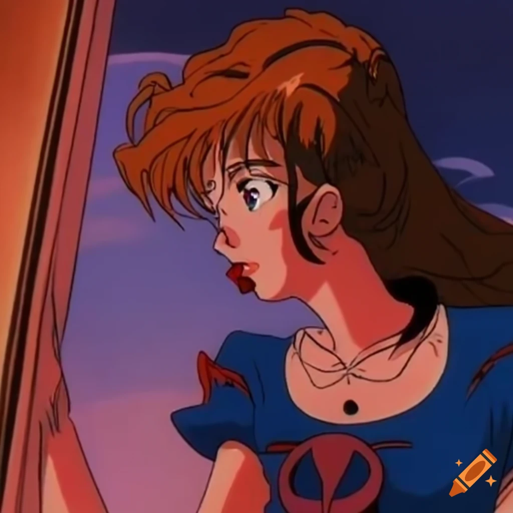 Bewitched in 1980s ova anime style on Craiyon