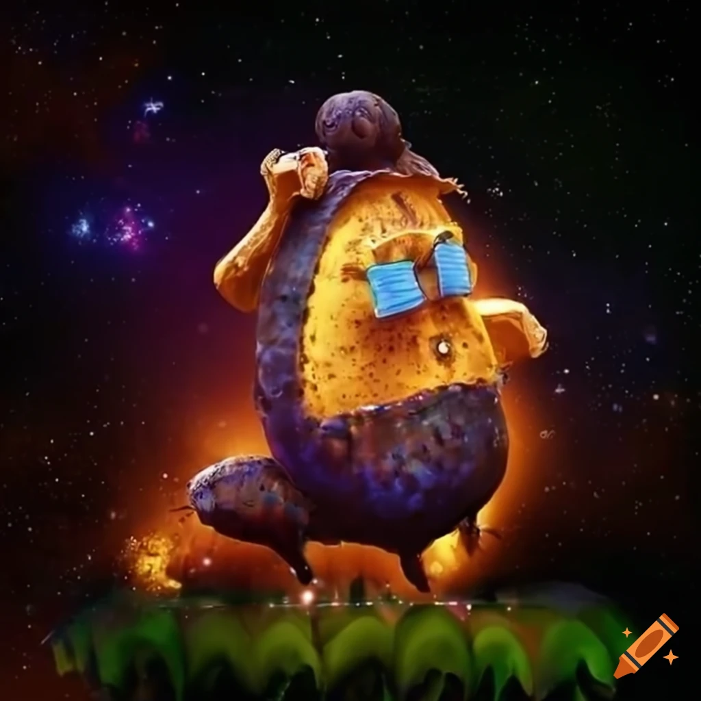 Abstract image of a galaxy made of bananas on Craiyon