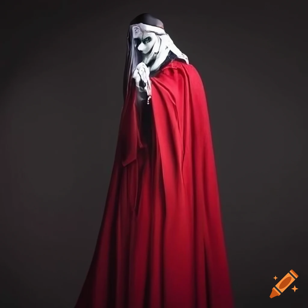 Profile view of a tall arabian vampire in traditional garment on Craiyon