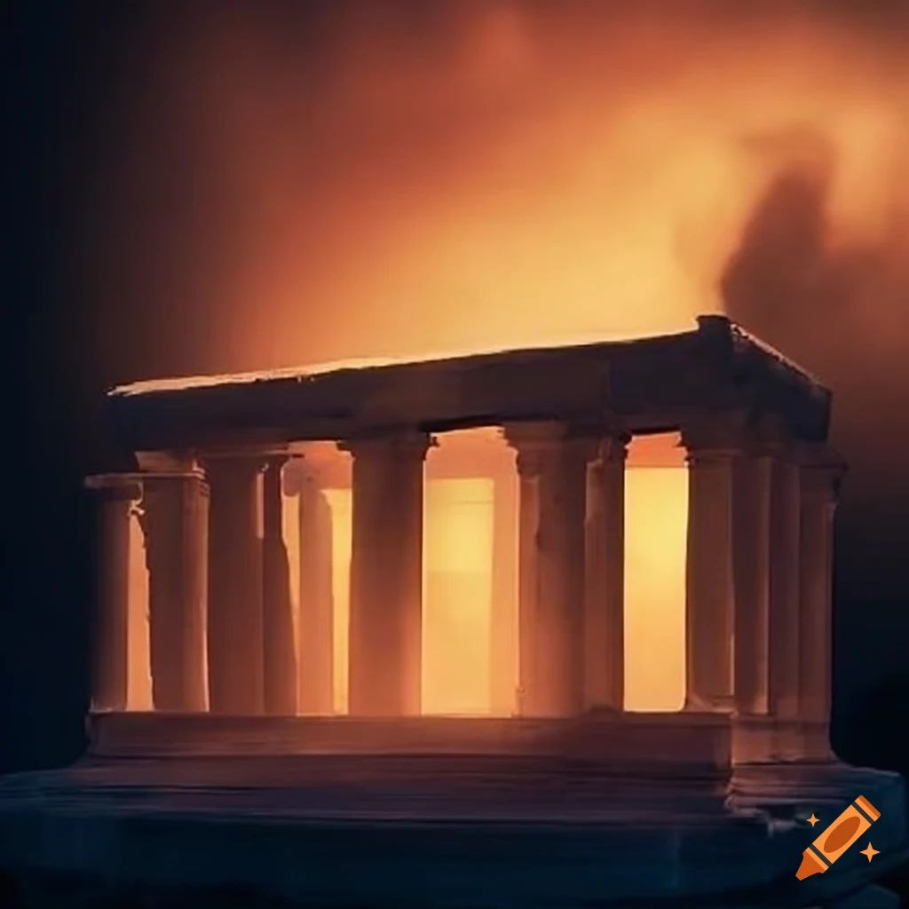 Roman temple dedicated to heaven on Craiyon