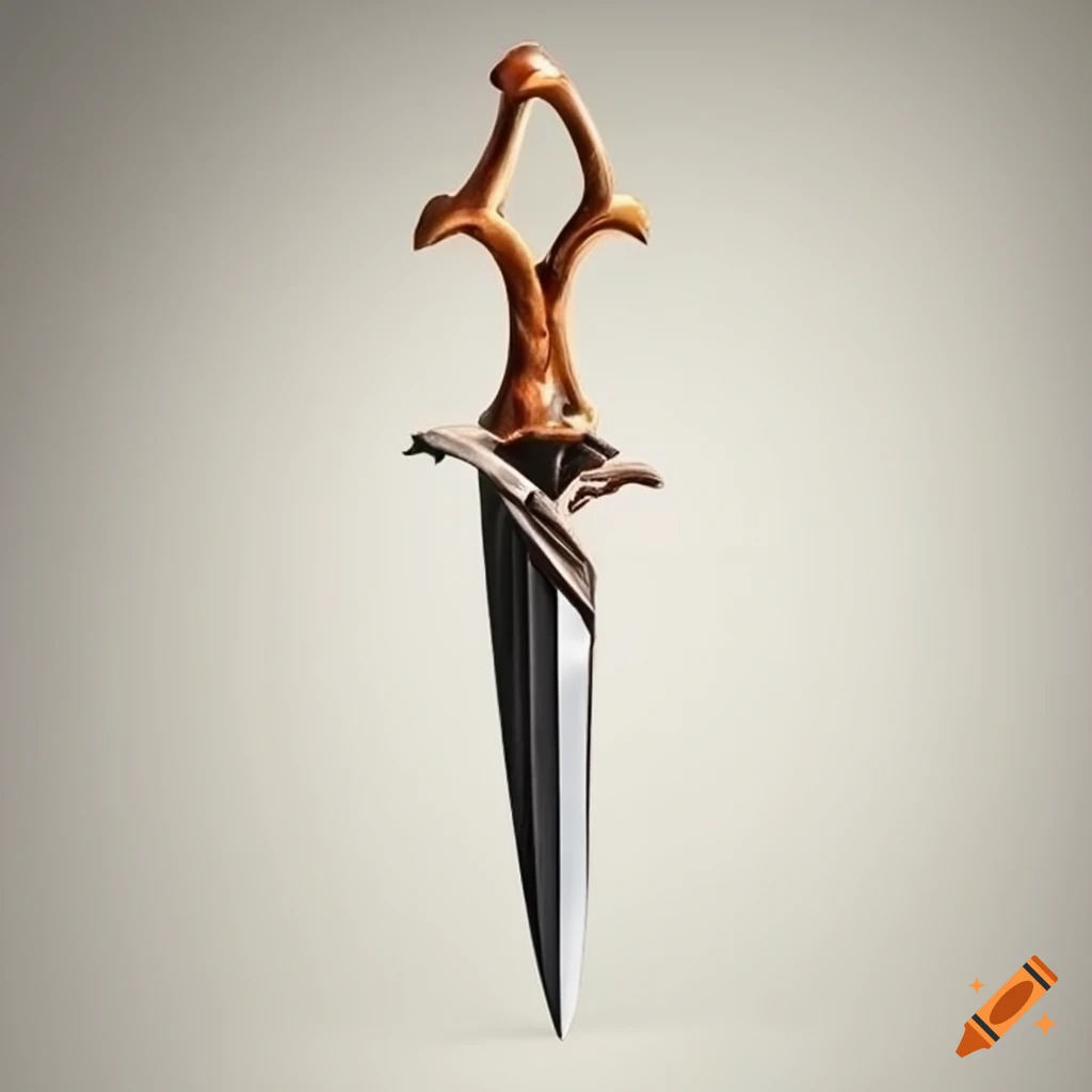 Sword with crow feather design on Craiyon