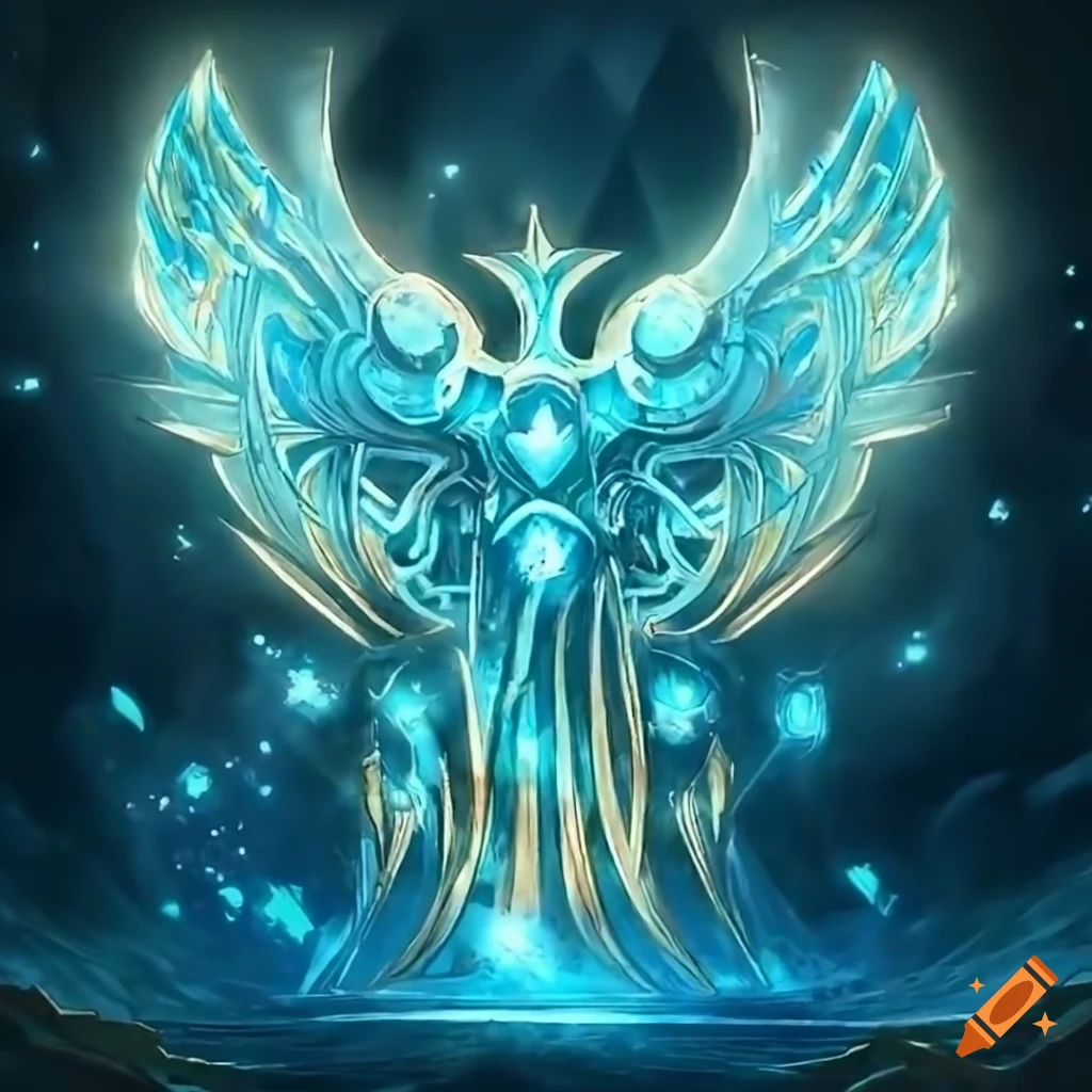 Detailed illustration of a yugioh inspired angelic portal
