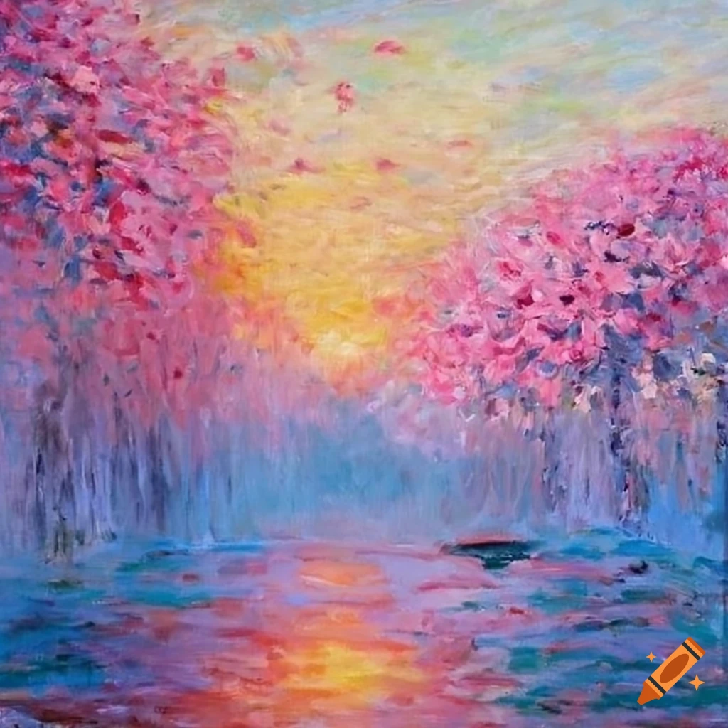 Cherry blossom forest on Craiyon