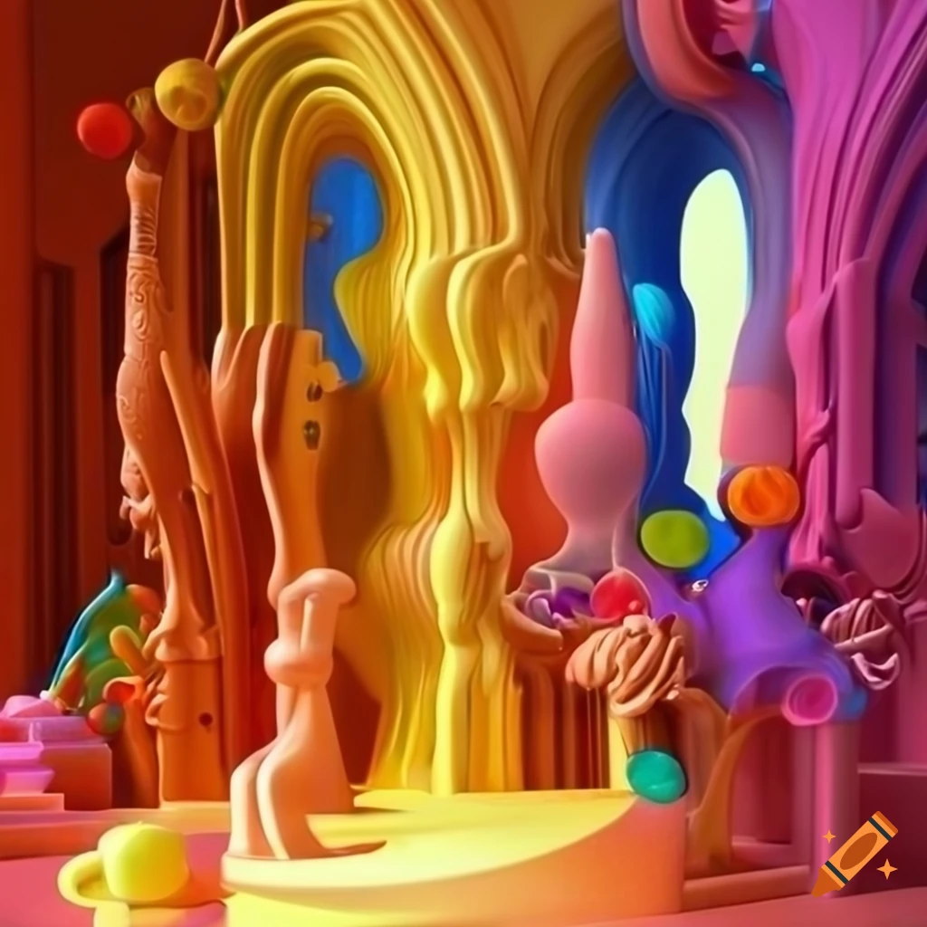 Intricate 4k sculpture with colorful abstract design on Craiyon