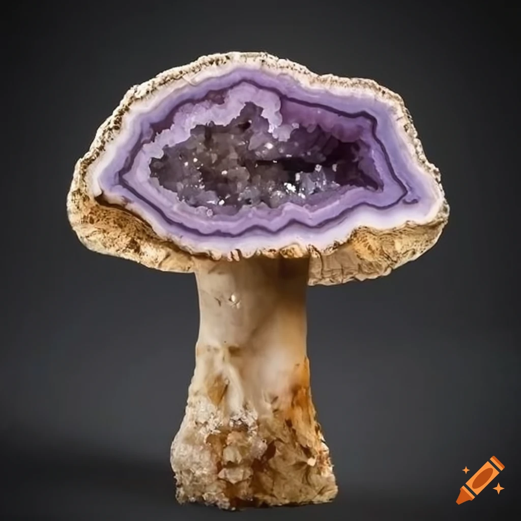 Geode mushroom sculpture