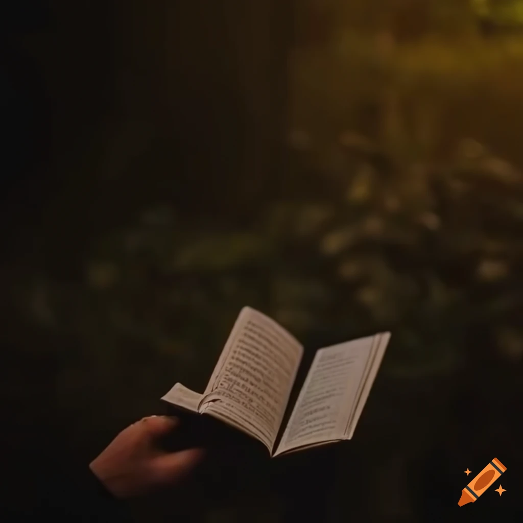 Person reading in a peaceful natural setting