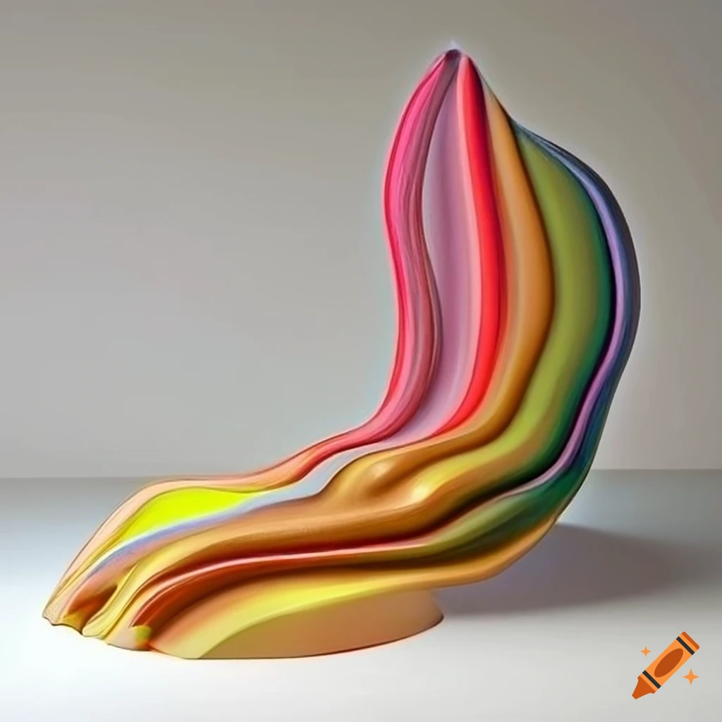 Intricately detailed 3D abstract sculpture on Craiyon