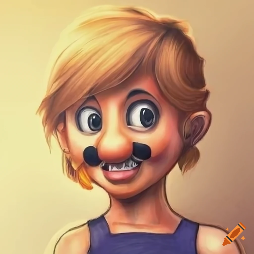 Genderbent version of super mario sunshine