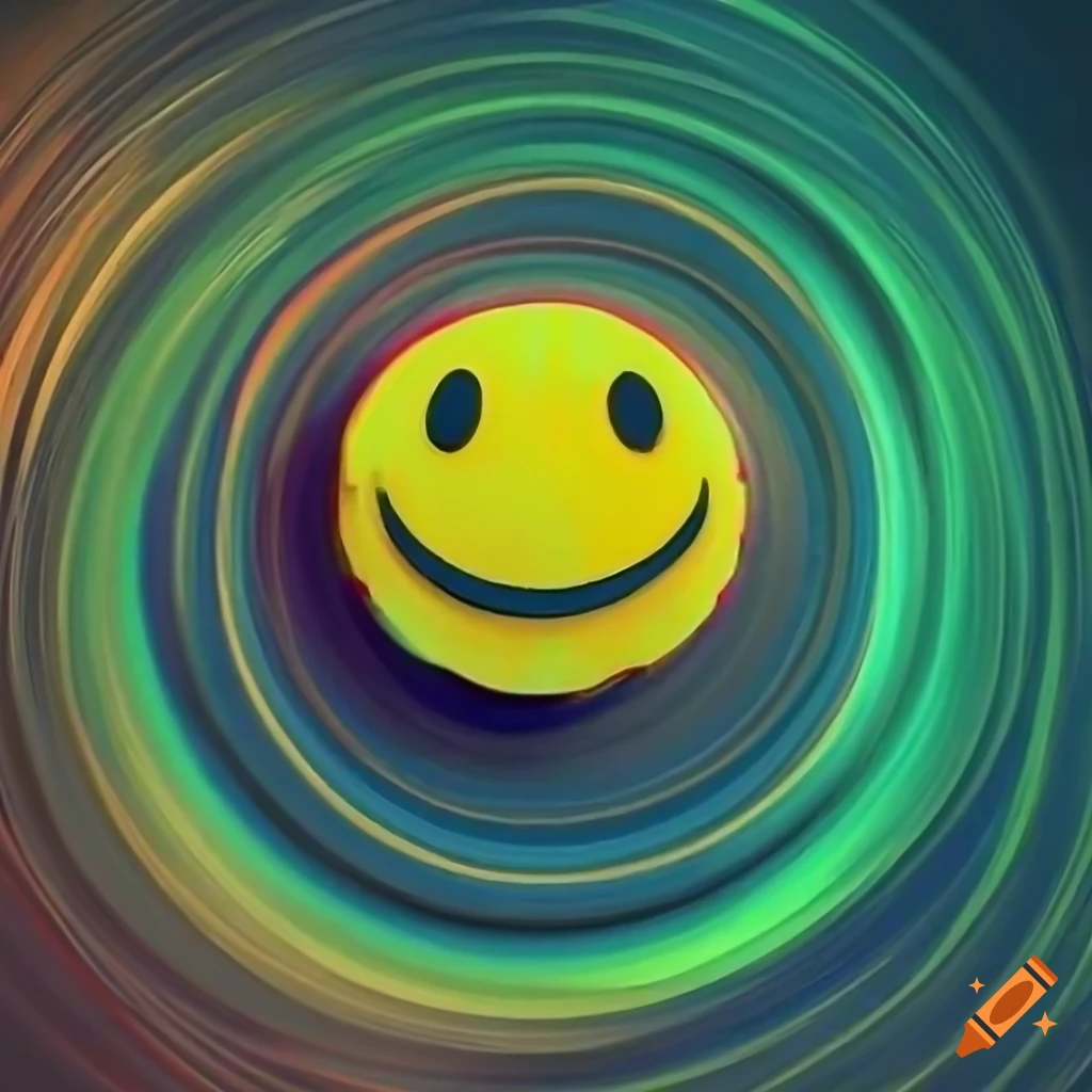 Classic yellow smiley ideogram with rave music theme on Craiyon