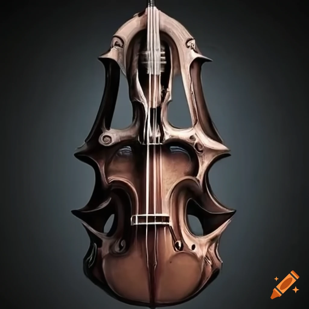 Biomechanical double bass by h.r. giger on Craiyon