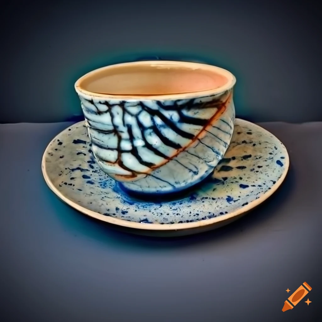 Abstract ceramic pottery with unique glazes and patterns on Craiyon