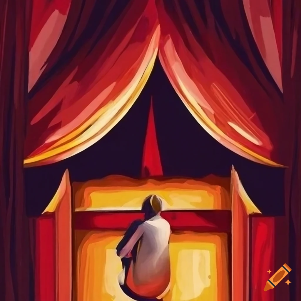 Modern painting with theatre musical theme on Craiyon