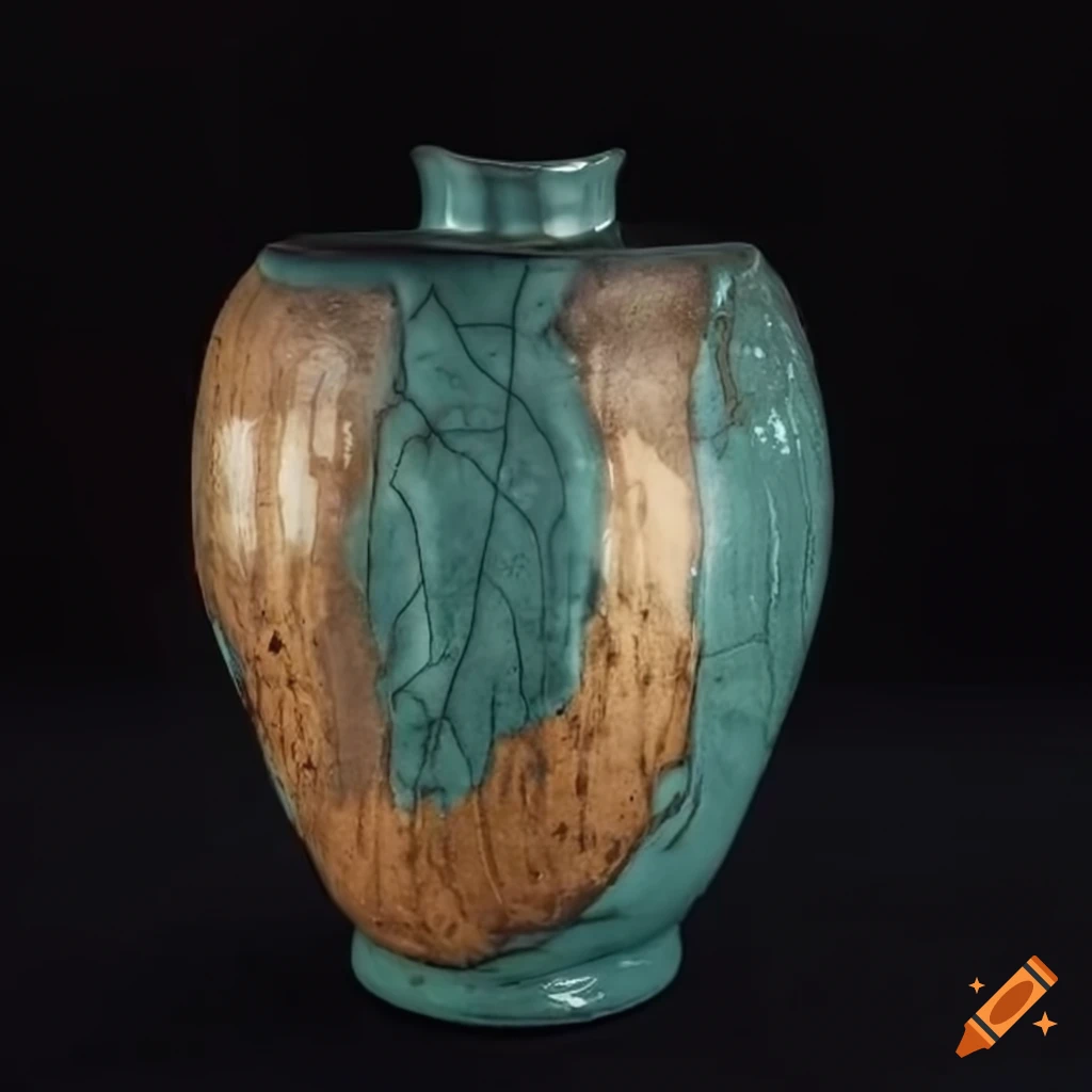 Glazed ceramic pottery with speckled patterns on Craiyon