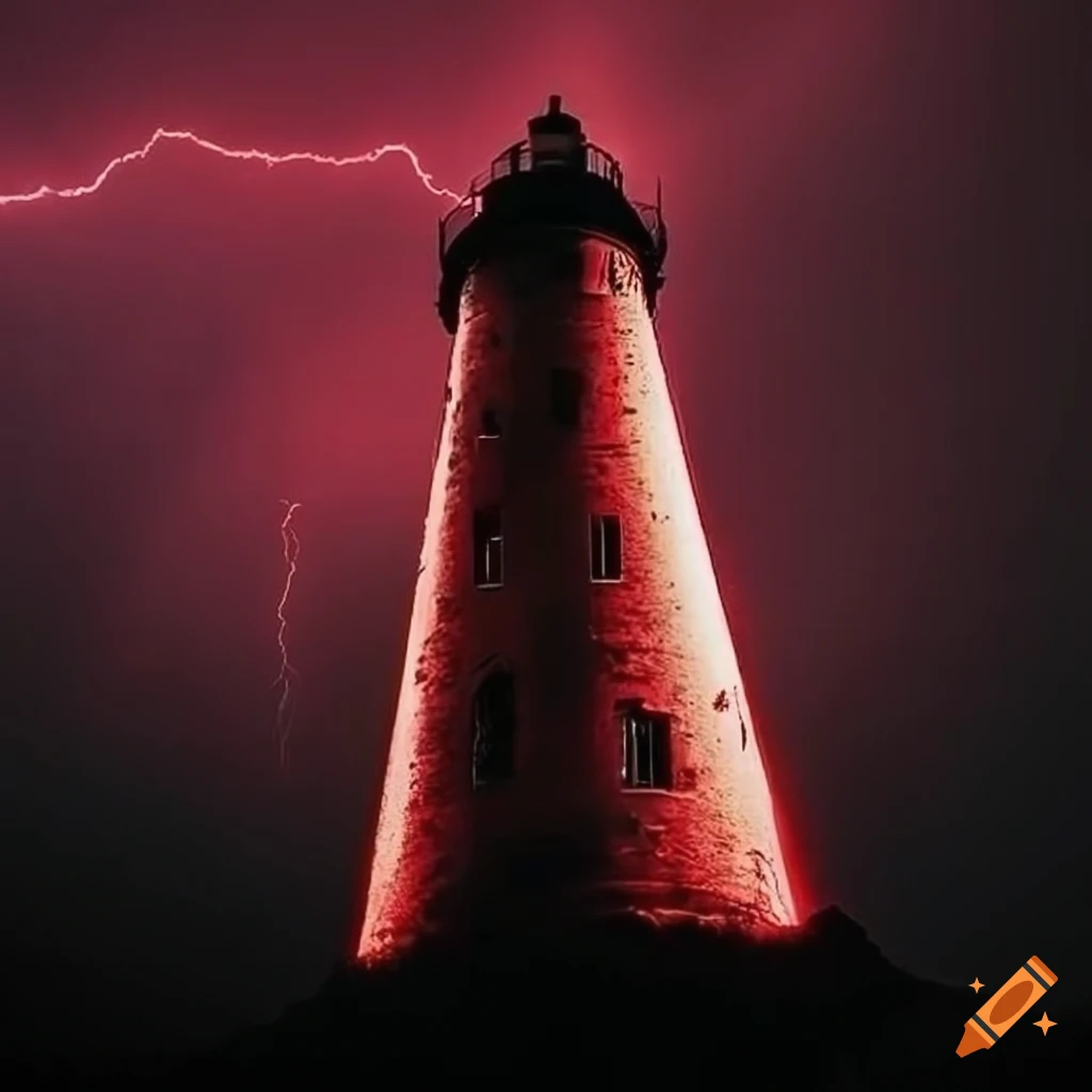 Lighthouse in a stormy night