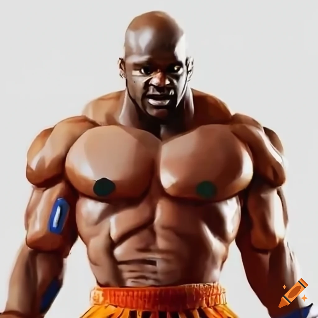 Shaq going super saiyan on Craiyon