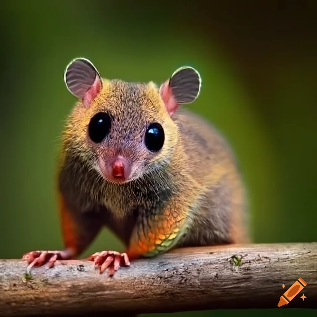 Sugar glider possum among australian flora and fauna on Craiyon