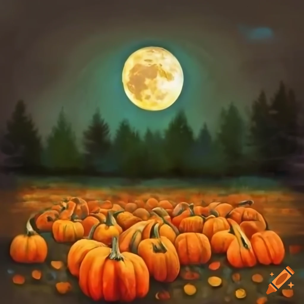 Pumpkin landscape on Craiyon