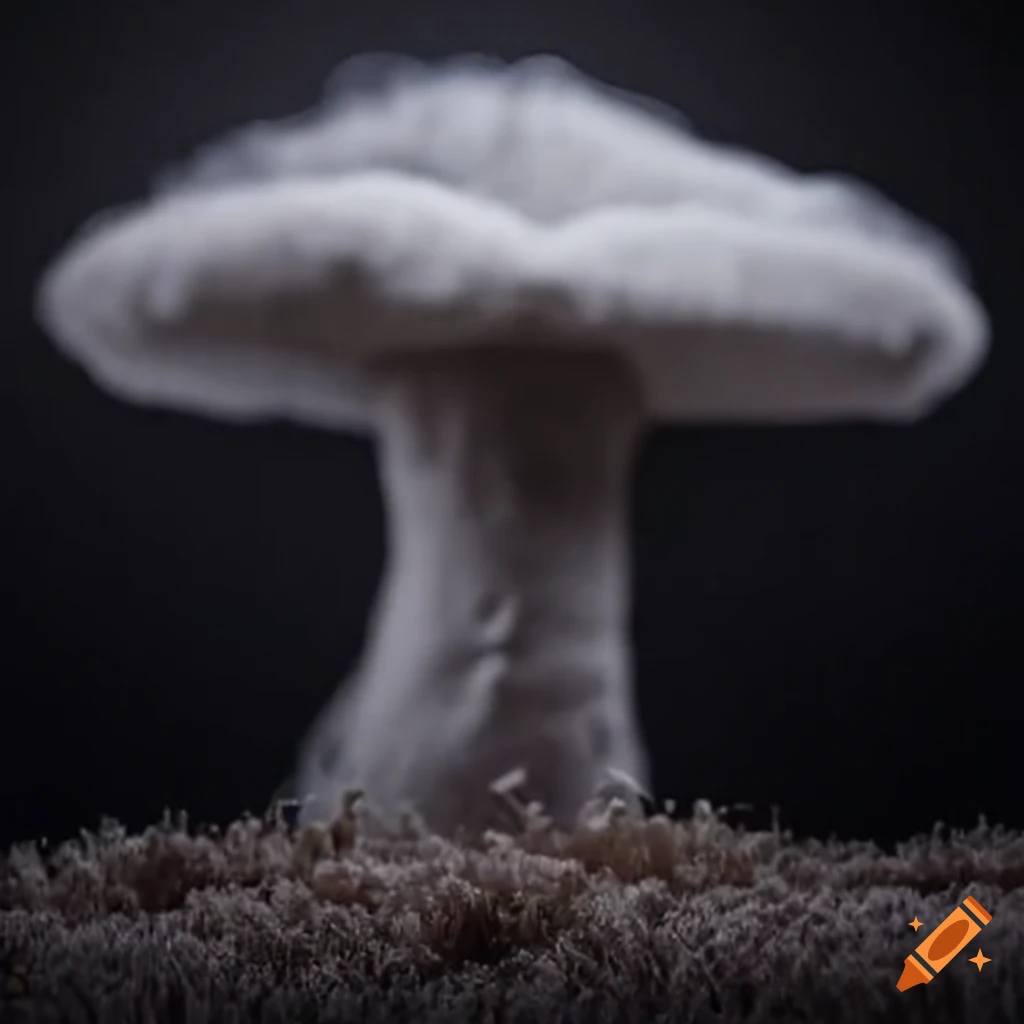 Carpet with mushroom-shaped dust cloud